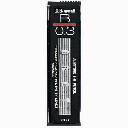 Hi-uni Mechanical Pencil Lead Refill 0.3mm B 40 leads Mitsubishi Penci ...