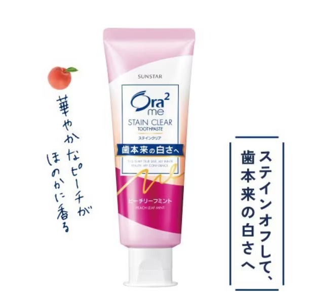 Ora2 me Stain clear Paste Peach leaf mint Toothpaste 130g Sunstar ...