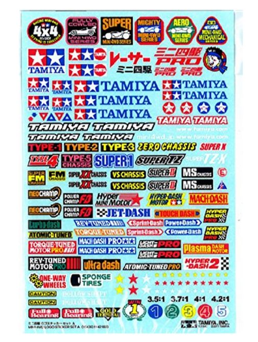 Tamiya Mini 4WD Logo Sticker set A GP.439 – Japan Shop Okawa